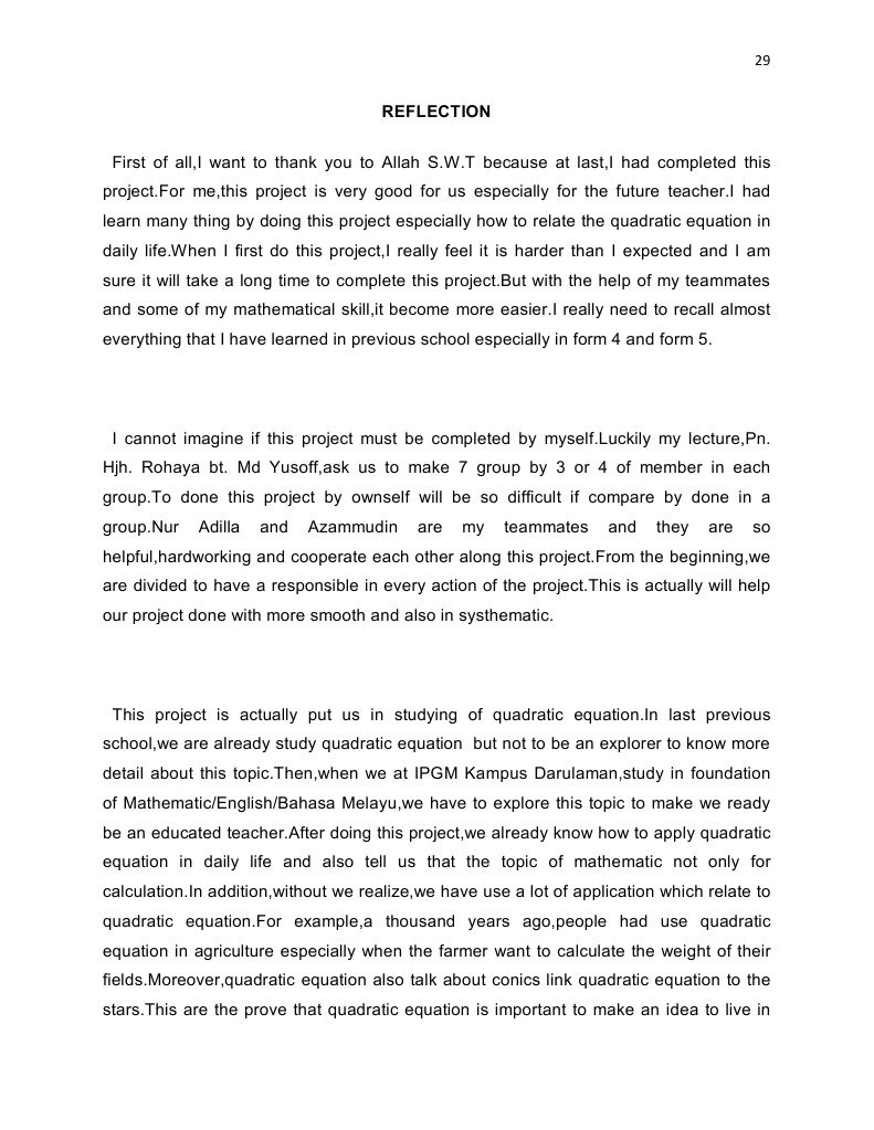 Reflection Quadratic Equation Equations