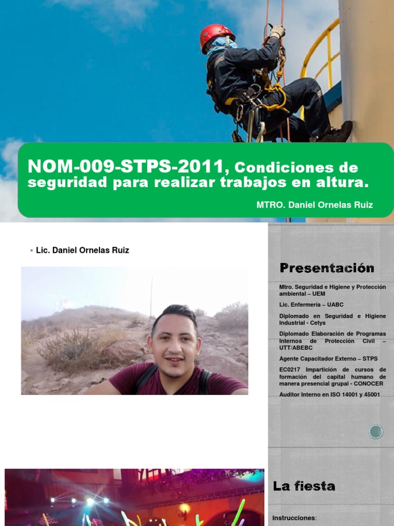 NOM 009 STPS 2011 Presentacion | PDF | Neumático | Andamio