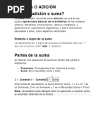 Partes y definición de la suma | PDF