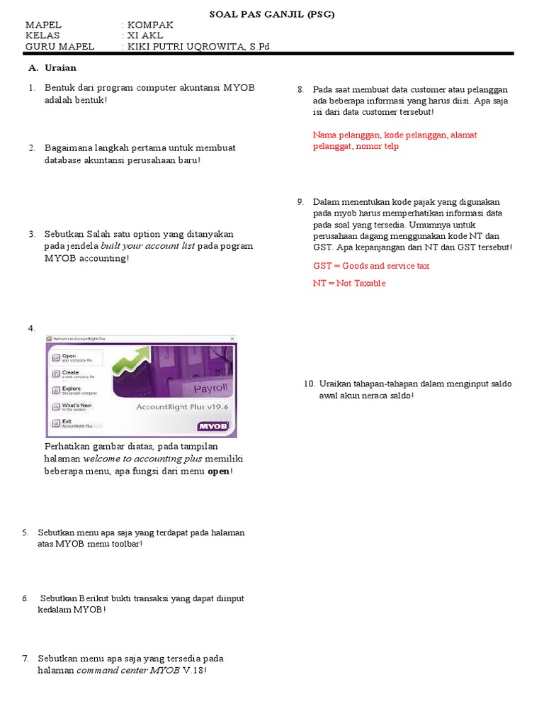 Pas PSG Xi Akl Kompak | PDF