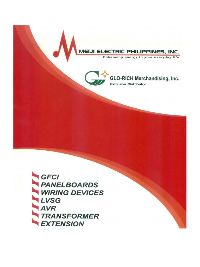 Meiji Electrical Products Catalog | PDF | Transformer | Switch
