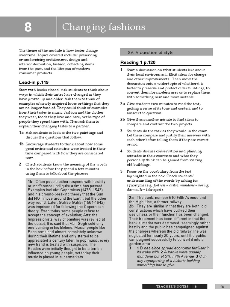 Teachers Notes Module8 | PDF | Sewing | Fashion