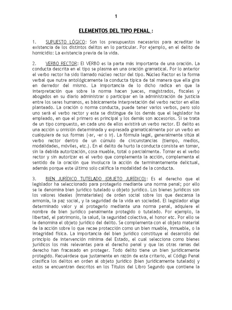 Elementos - Del - Tipo - Penal 3 | PDF | Homicidio | Derecho penal