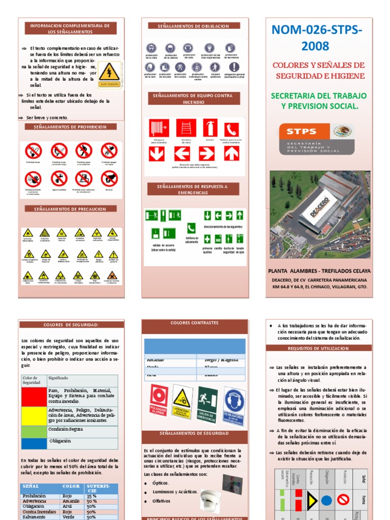 TRIPTICO Nom-026-Stps-2008 | PDF | Color | Rojo
