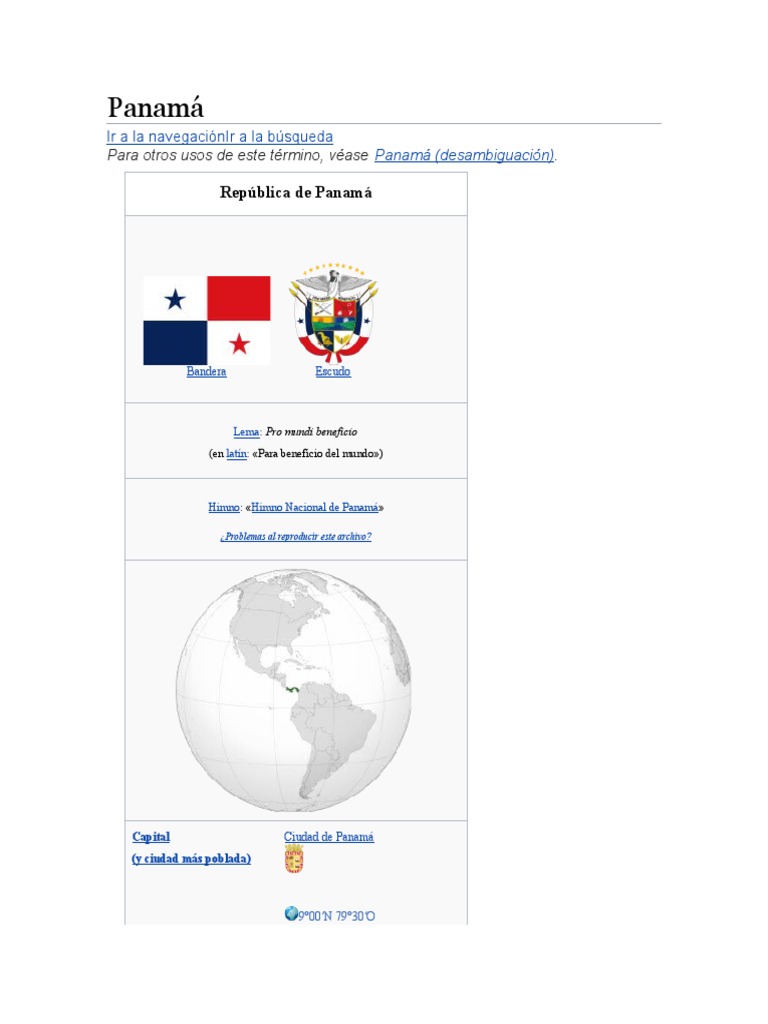 Panamá | PDF | Panamá