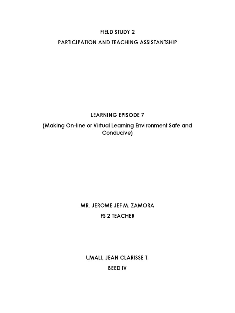Field Study 2 Episode 7 | PDF | Teaching Method | Learning
