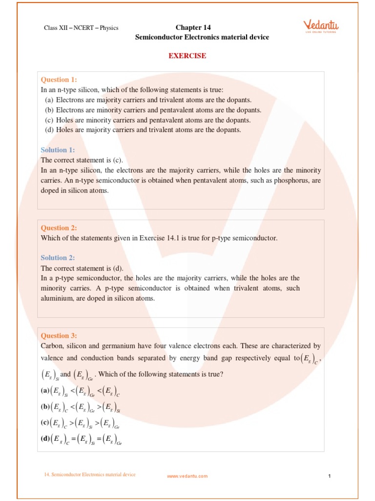 Class 12 - Physics - Semiconductor Electronic_ Material, Devices And ...