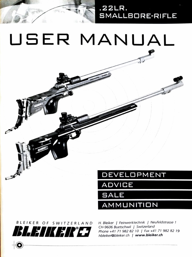 Manual Bleiker | PDF | Gun Barrel | Rifle