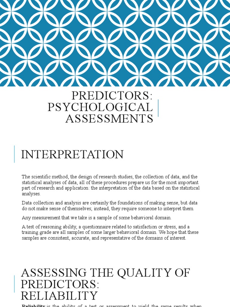Reliability and Validity in Psychological Tests | PDF | Validity ...