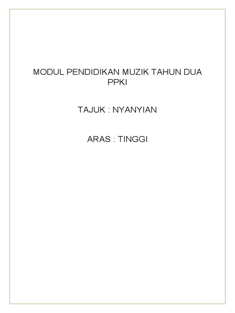 Modul Muzik TAHUN DUA PPKI | PDF