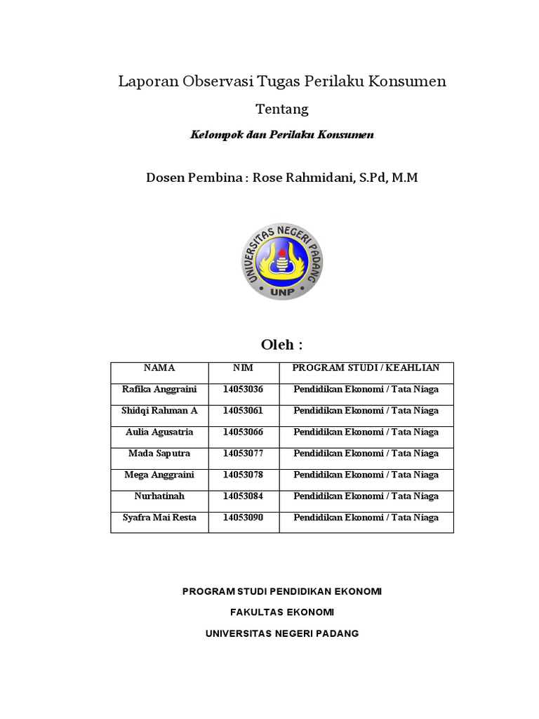 Laporan Observasi Tugas Perilaku Konsumen | PDF