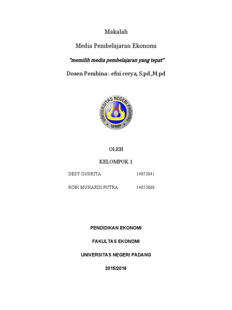Makalah Media Pembelajaran | PDF
