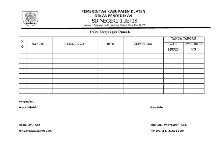 Buku Kunjungan Rumah | PDF