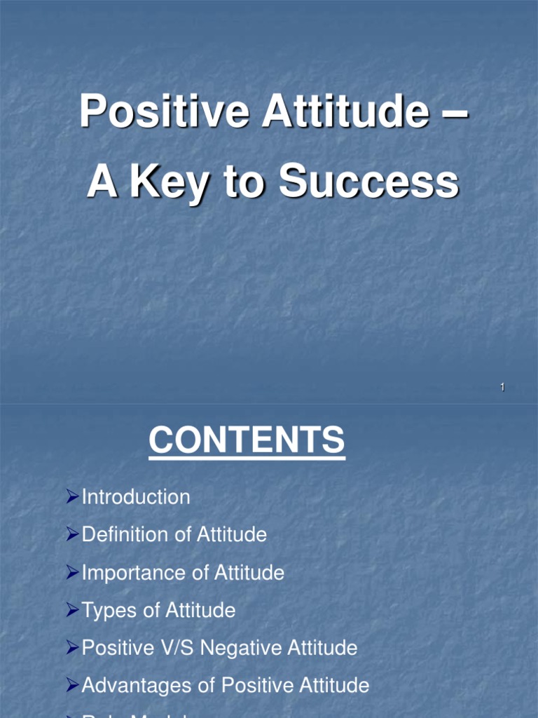 Positive Attitude1 | PDF | Career & Growth