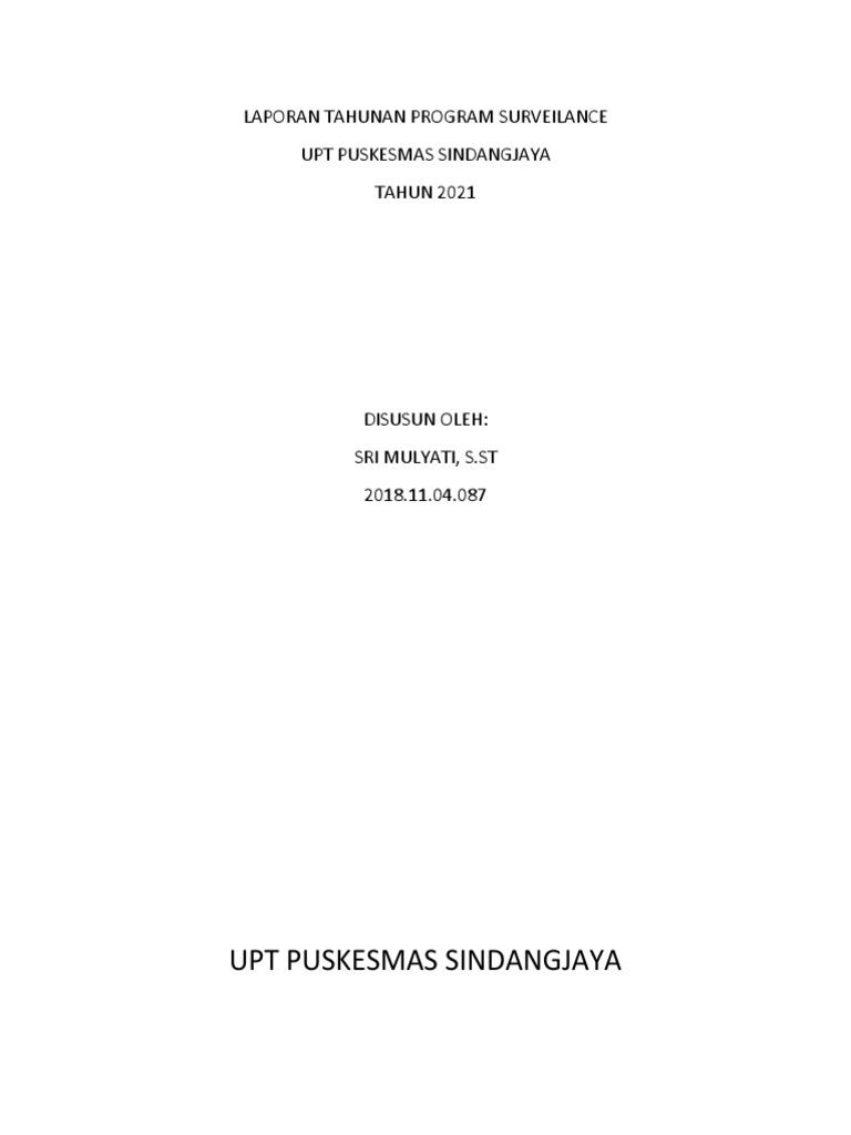 Laptah Surveilans 2021 | PDF