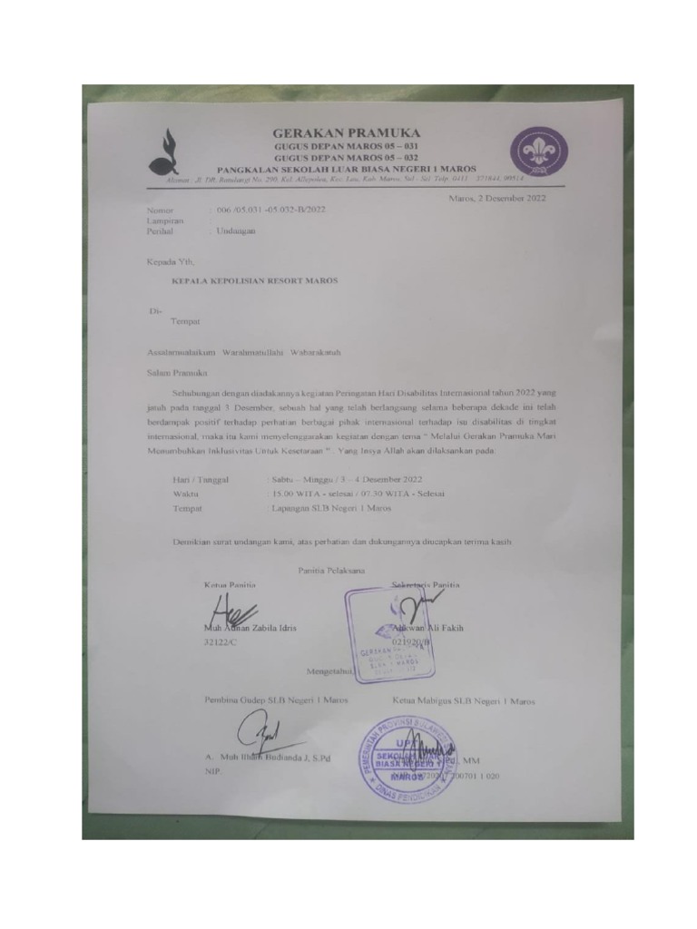 Undangan Kapolres Maros Pdf