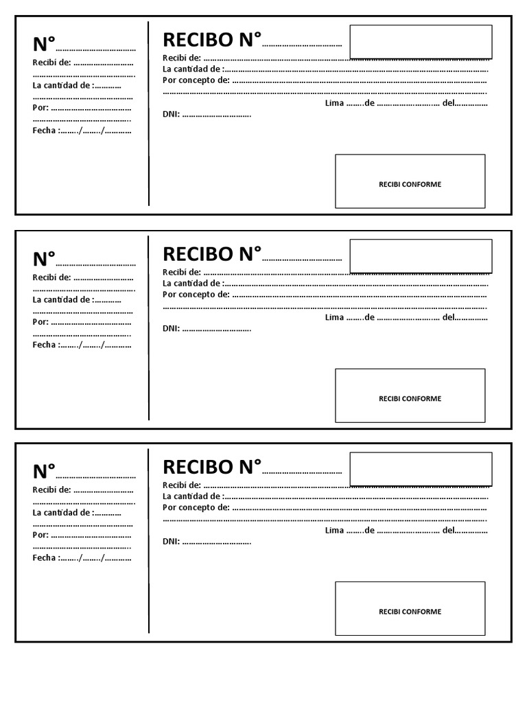 Plantilla Recibo | PDF