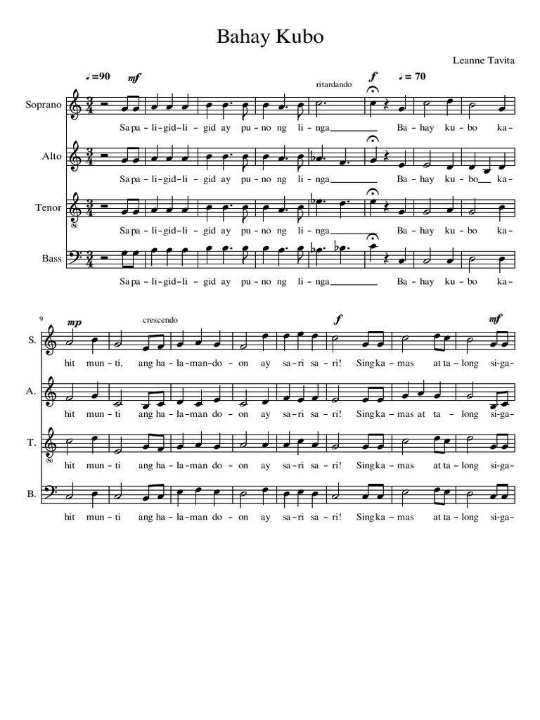 Bahay - Kubo Arrangement PDF | PDF