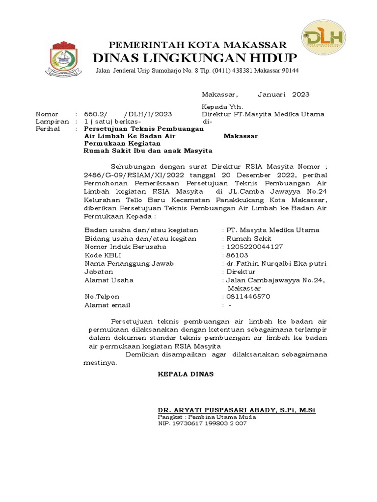 Surat Pertek Masyita | PDF
