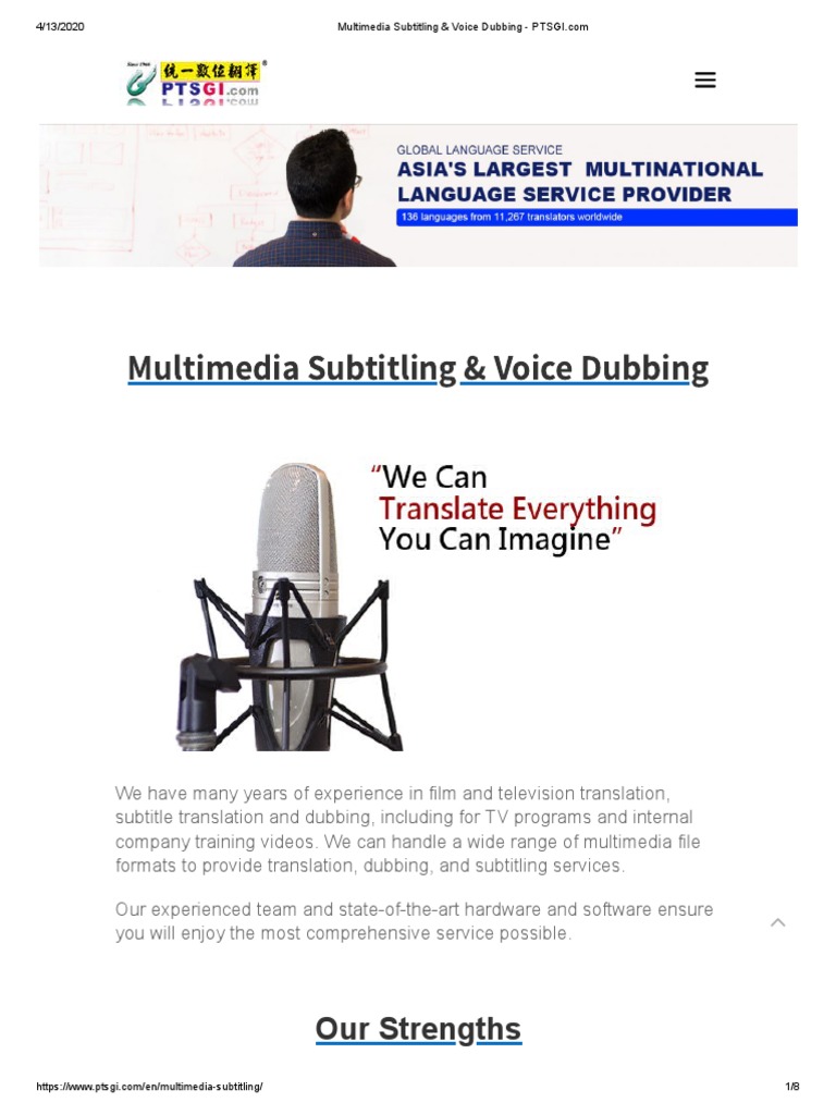 Multimedia Subtitling & Voice Dubbing | PDF | Software | Software Development