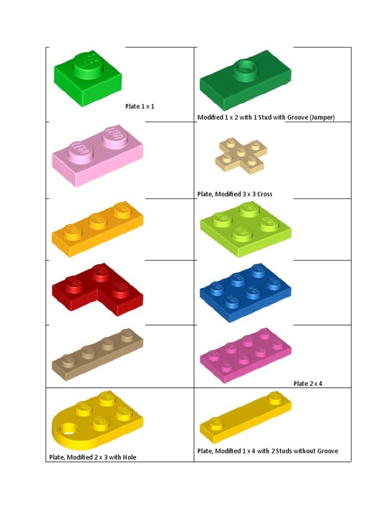 Comprehensive Guide to LEGO Modified Plates | PDF | Vehicles