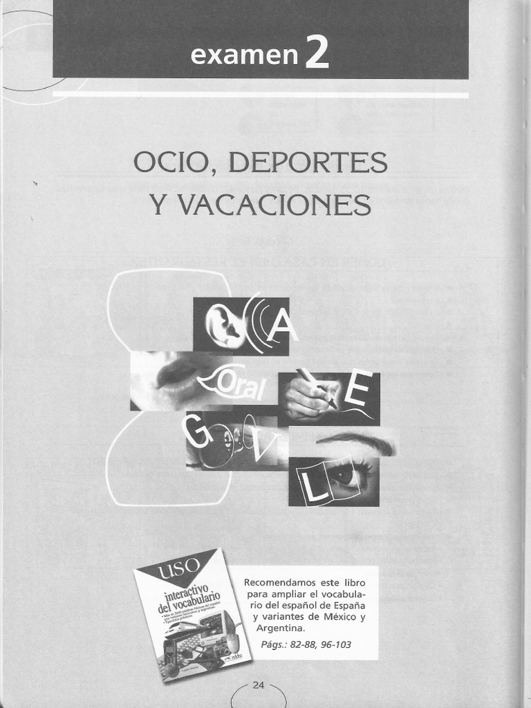 Preparacion DELE Nivel B2 Ocio y Vacaciones | PDF