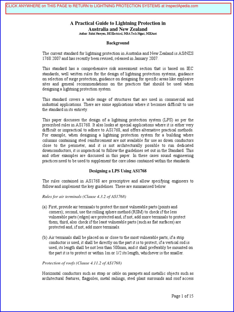 Lightning Protection Guide Australia New Zealand Enertec | PDF ...