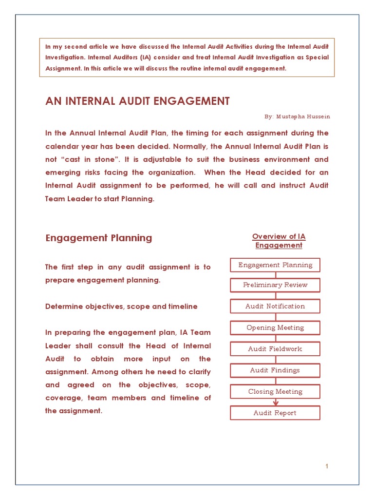 Internal Audit Engagement | PDF