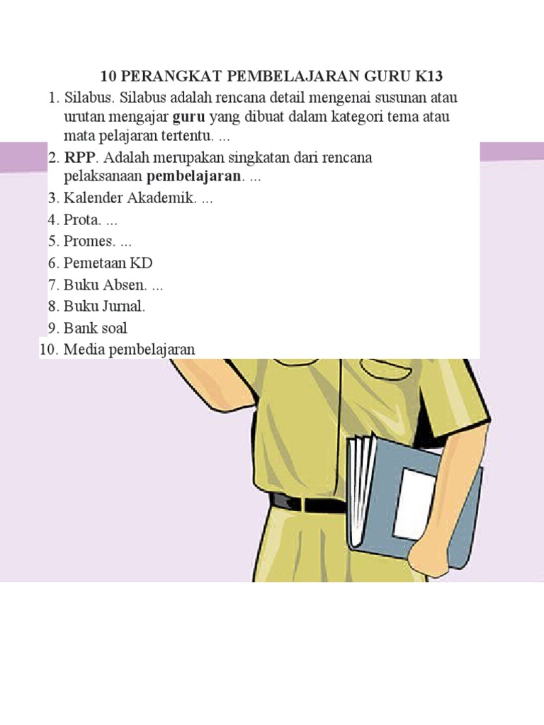10 Perangkat Pembelajaran Guru k13 | PDF | Seni