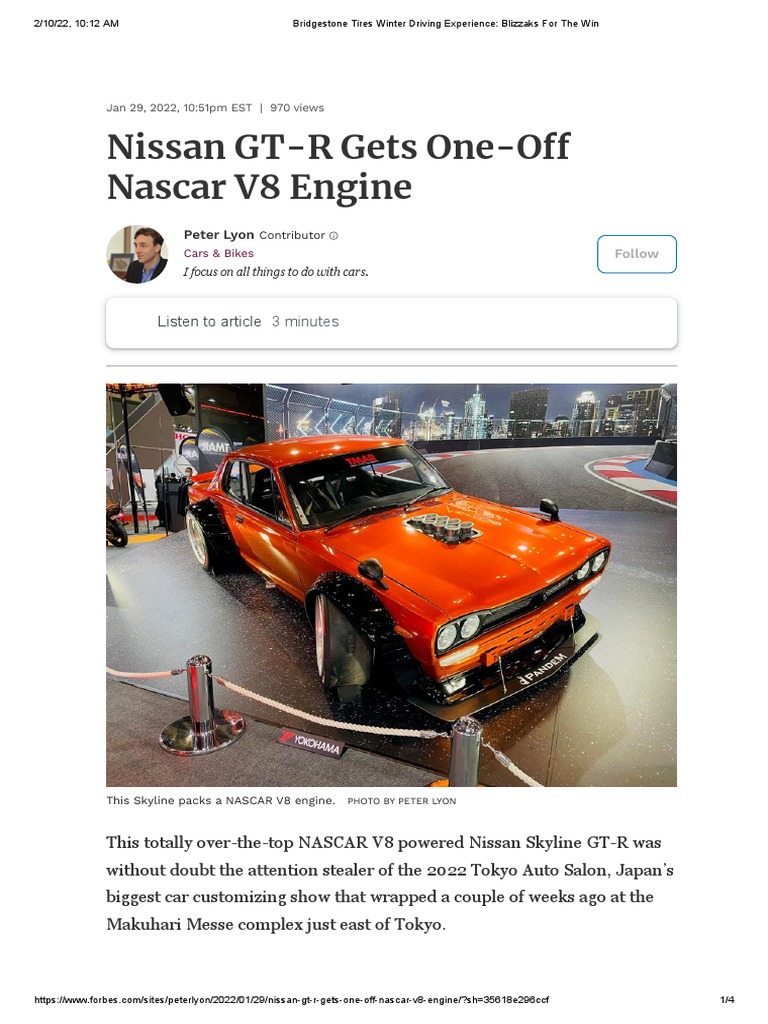 Nissan GT-R's NASCAR V8 Transformation | PDF | Transport | Coupes
