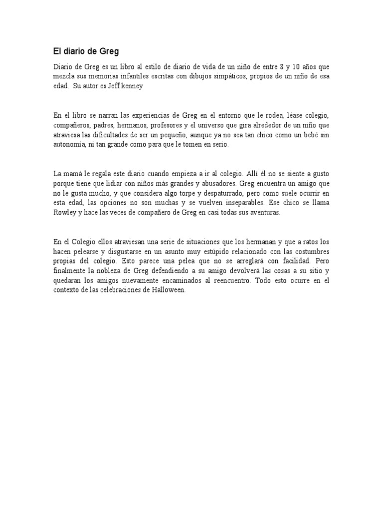 El Diario de Greg | PDF