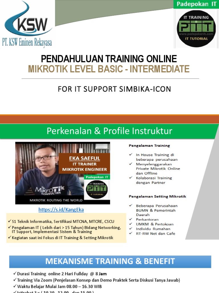 Training Online Mikrotik Basic-Intermediate | PDF | Bisnis | Komputer