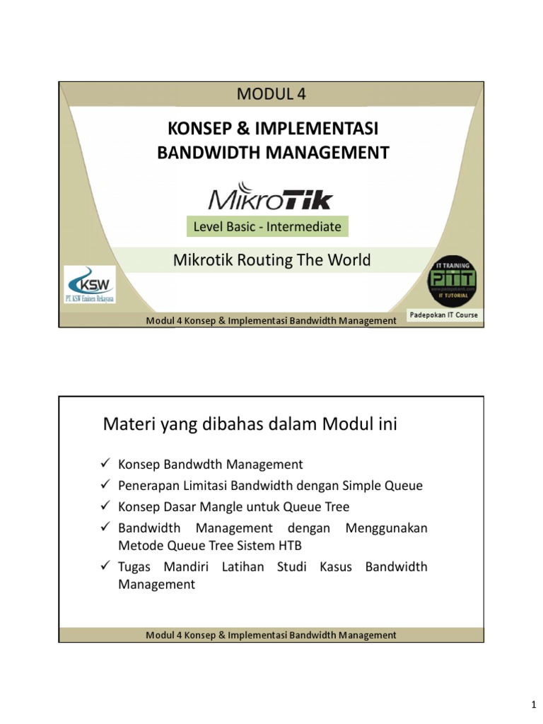 Manajemen Bandwidth dengan Mikrotik | PDF