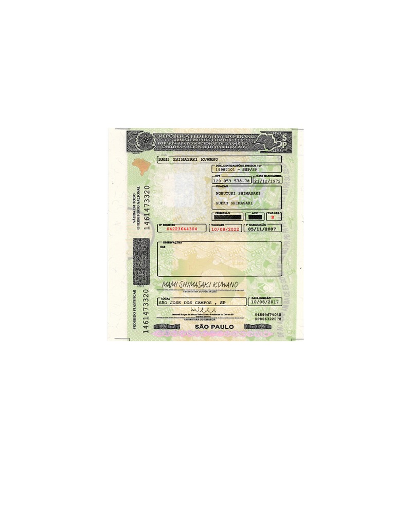 Documento de Identidade e CNH | PDF