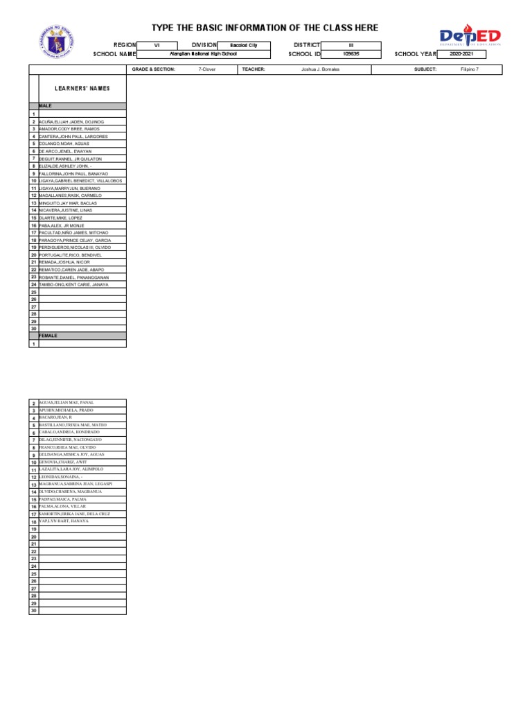 E Class Record Languages ESP and AP | PDF