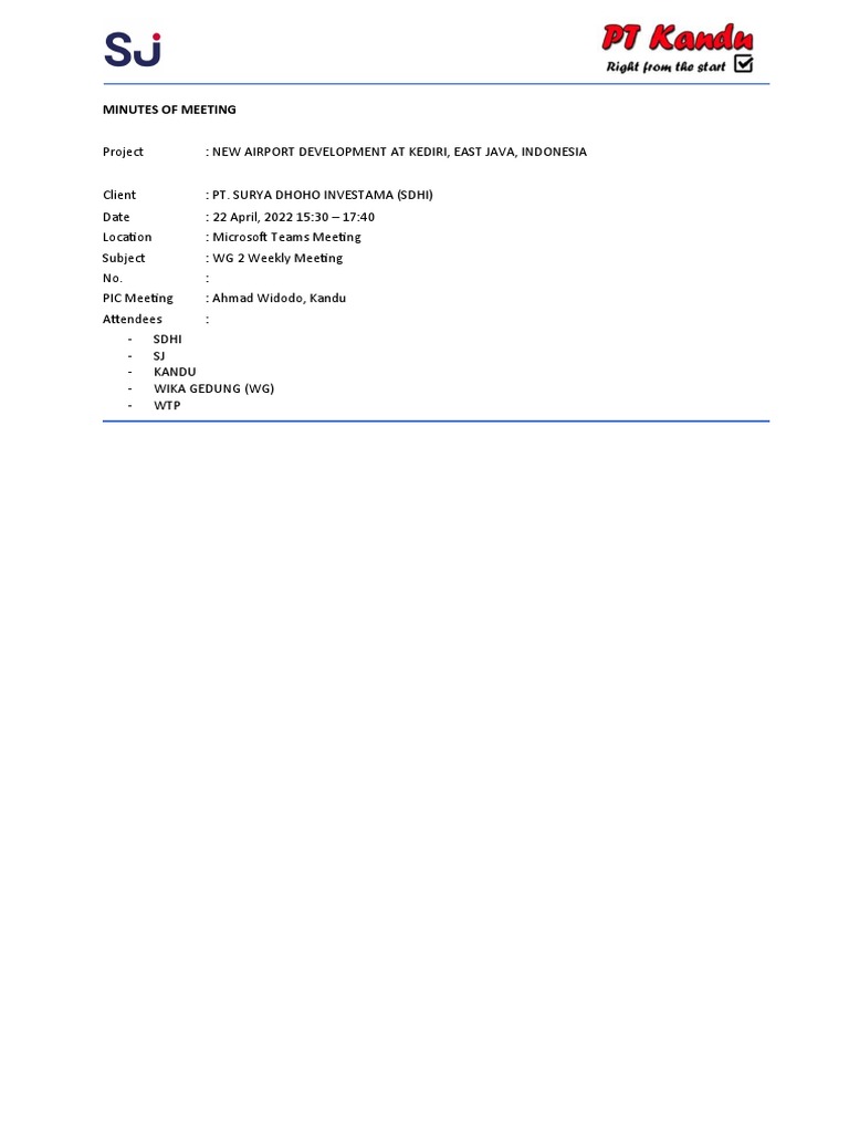 Blank Format MOM | PDF