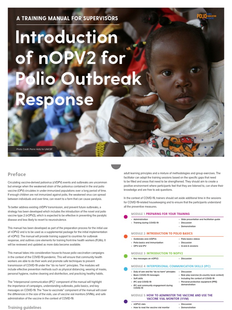 Training Supervisors on nOPV2 Response | PDF | Vaccines | Health Policy