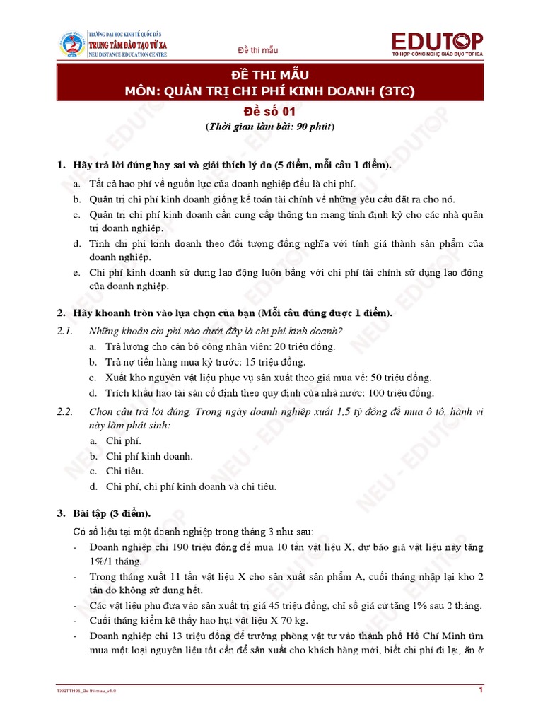 TNE MHL125 de Thi Mau QTCPKD 03092015 | PDF