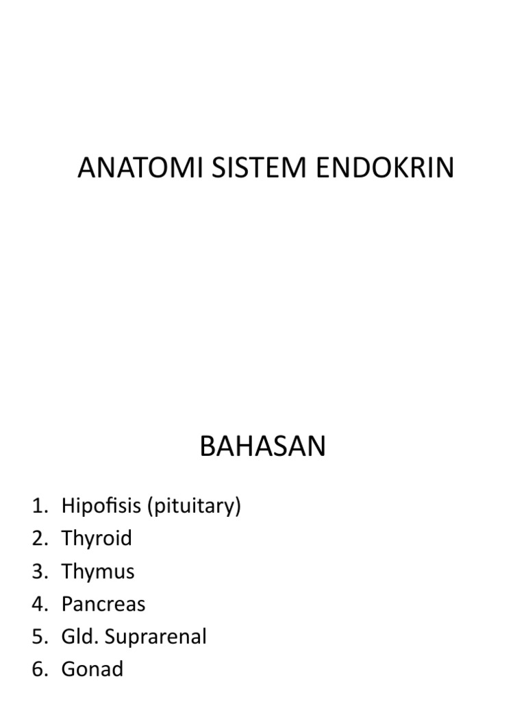 Anatomi Sistem Endokrin | PDF