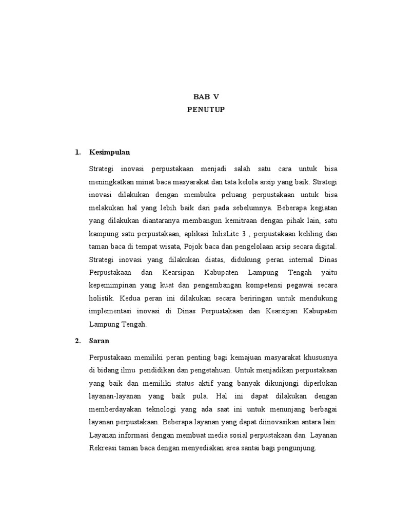 Bab V Penutup | PDF