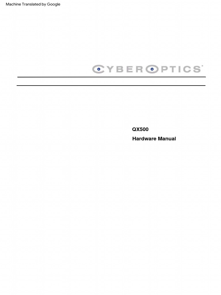 QX500 Hardware Manual - Compressed | PDF | Electromagnetic ...