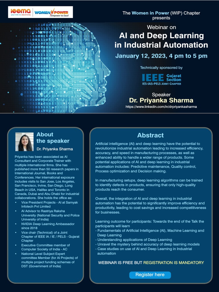 Webinar Brochure | PDF | Artificial Intelligence | Intelligence (AI ...