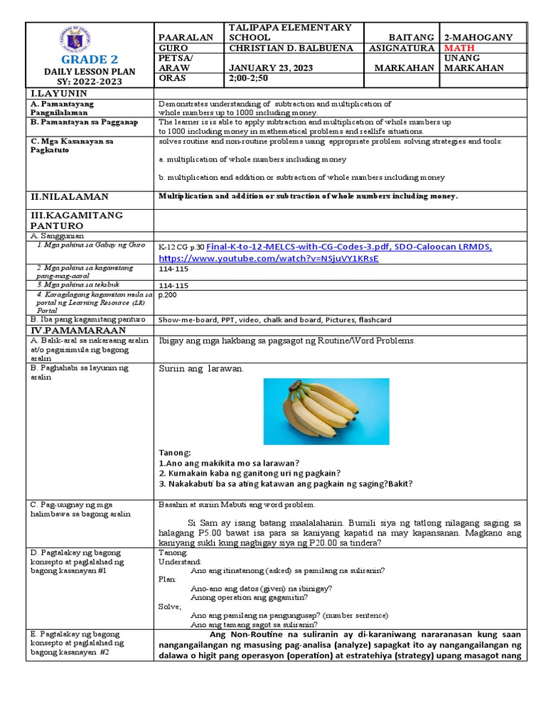 DLP - MATH Day - 1 w10 Q2 | PDF