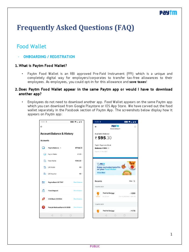 Food Wallet FAQs | PDF | Financial Technology | Finance & Money Management