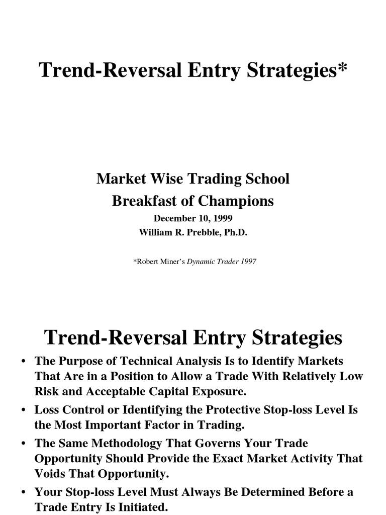 Trend-Reversal Entry Strategies Explained | PDF | Market Trend ...