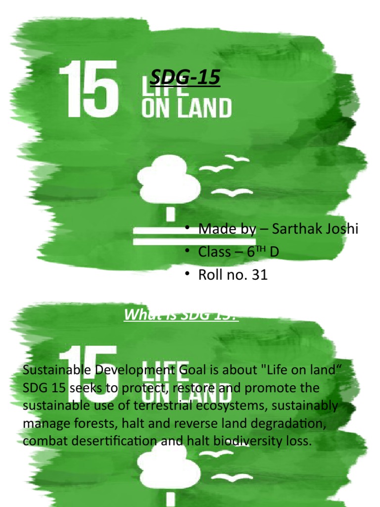 SDG 15 - Sarthak Joshi | PDF | Politics