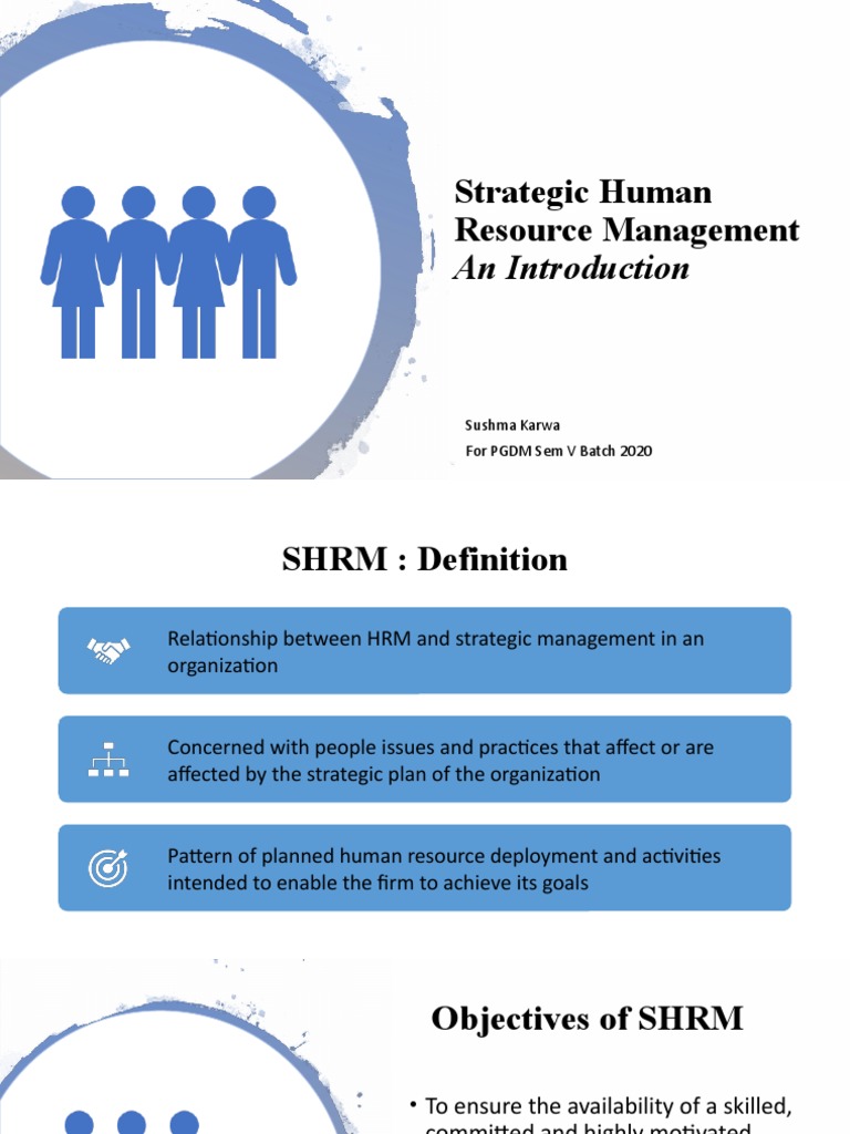SHRM - An Introduction | PDF | Human Resource Management | Strategic Management