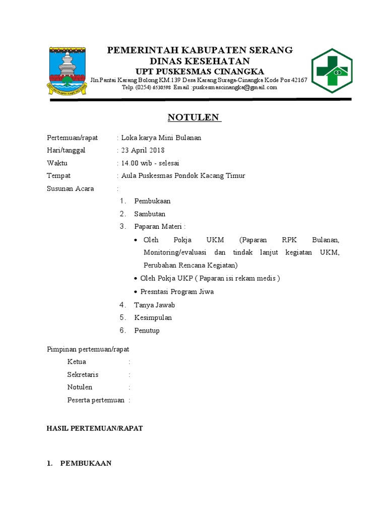 Format Notulen | PDF