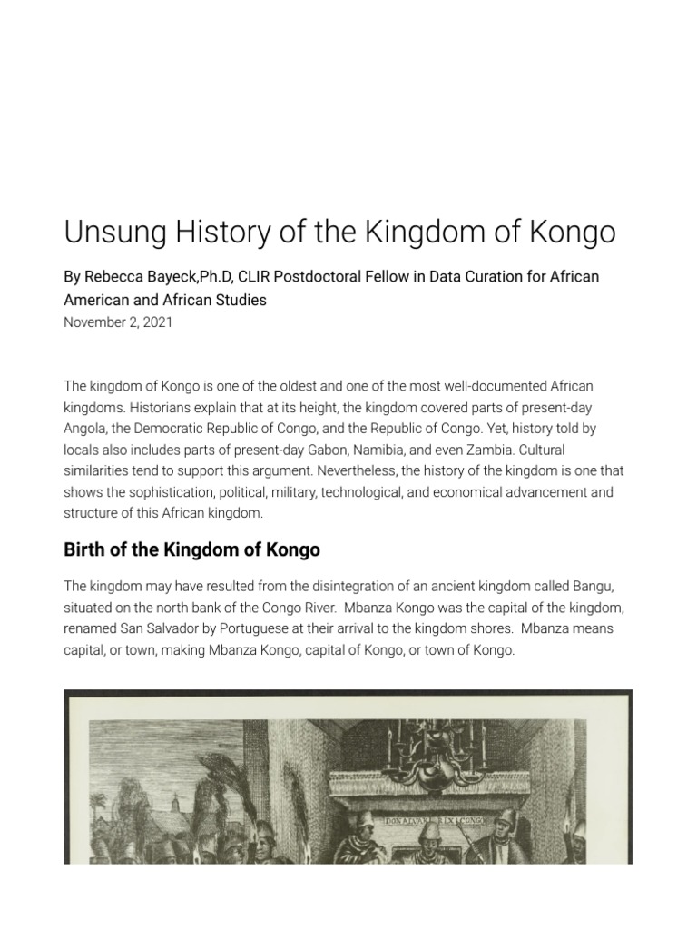 Unsung History of The Kingdom of Kongo - The New York Public Library | PDF