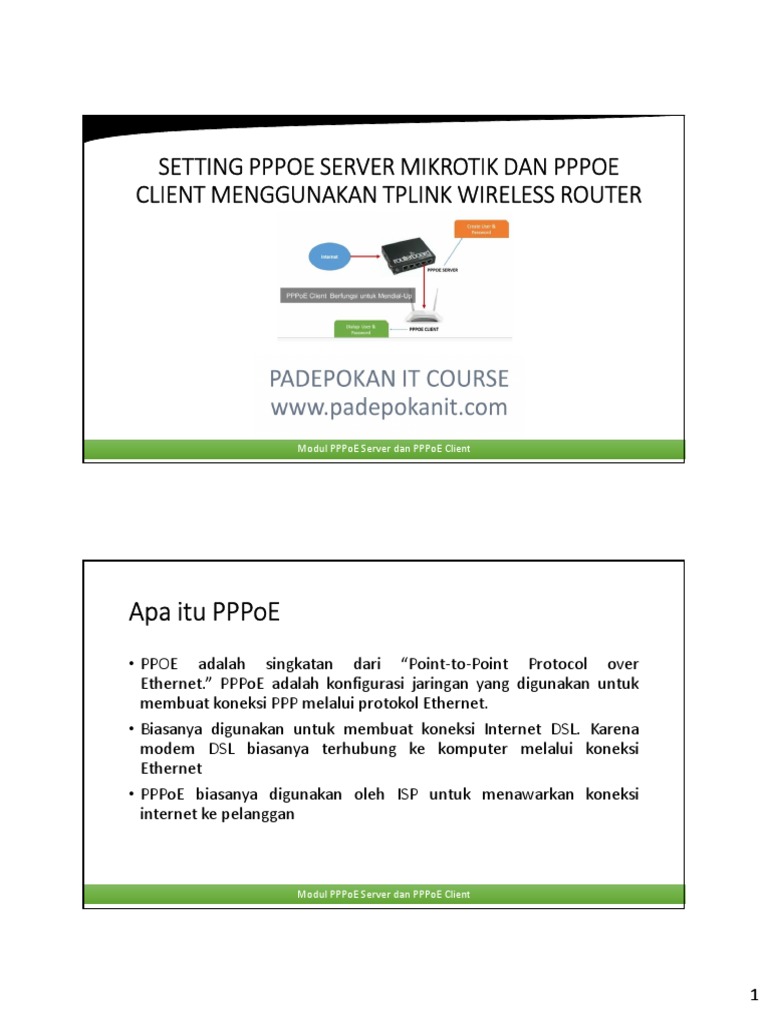 Modul Tunneling With PPPoE | PDF | Komputer